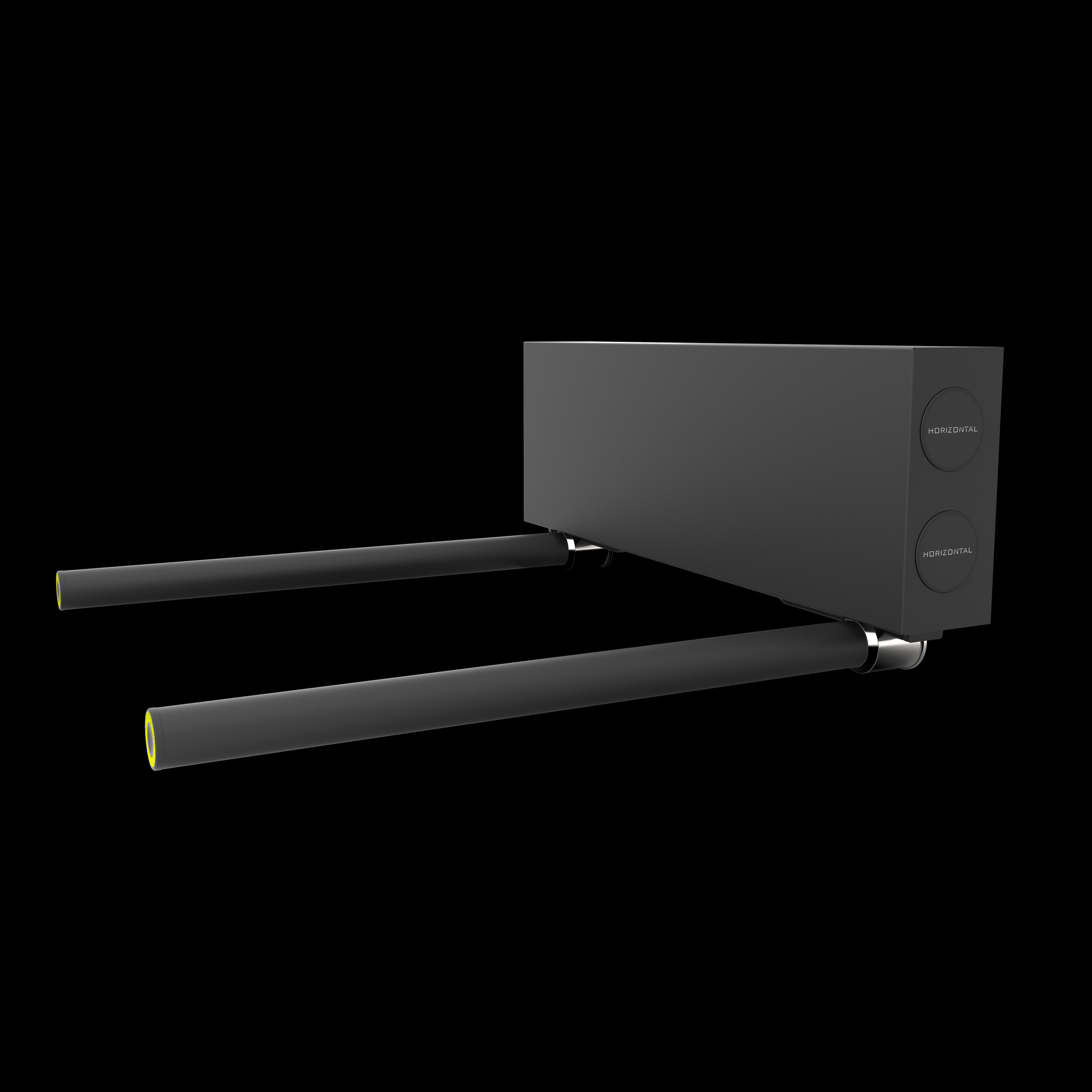 HORIZONTAL Black Dip Station | Adjustable Wall-Mounted Dip Bars 300 kg ...